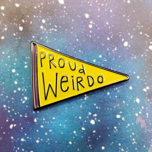 None | Jewelry | Proud Weirdo Pennant Enamel Pin | Poshmark